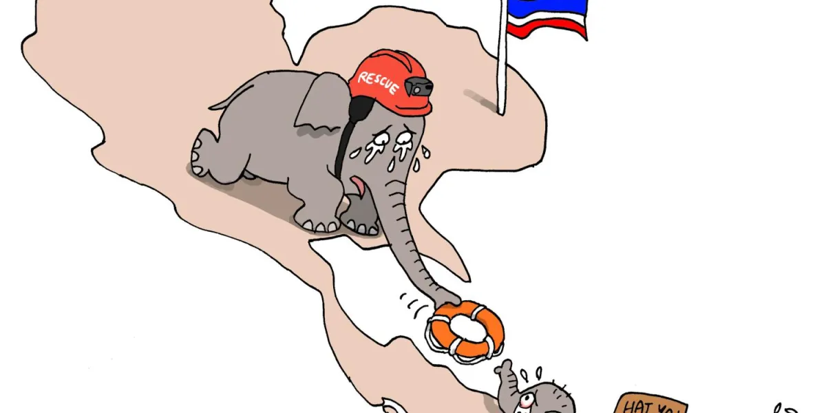 Cartoon by Stephff: Pray for Hat Yai | Prachatai English